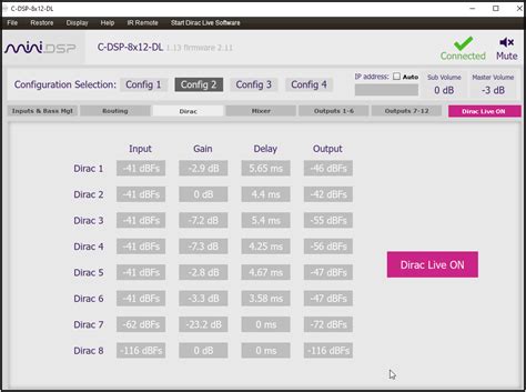 MiniDSP C DSP 8x12 DL Dirac Live Quick Tuning Guide Page 12 DIYMobileAudio Com Car Stereo