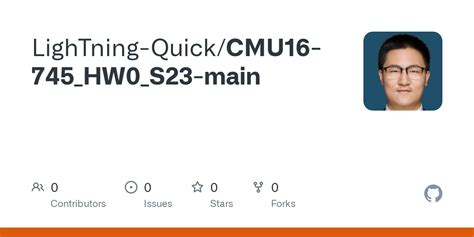 Github Lightning Quickcmu16 745hw0s23 Main