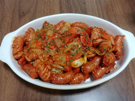 초간단 타바스코소스 소세지야채볶음