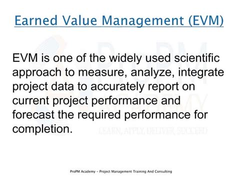 A Simple Approach To Understanding Earned Value Management Ppt
