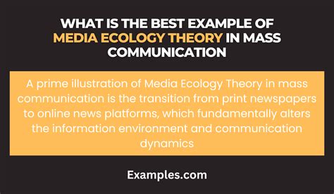 29 Media Ecology Theory In Mass Communication Examples