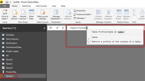 Create A Profiling Report In Power Bi Give The End User Information