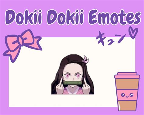 Nezuko Middle Fingers Emote Demon Slayer Emotes Twitch Etsy