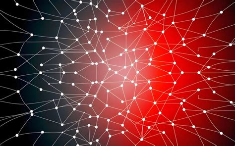 A Geometric Pattern With Connected Lines And Dots In Red And Black Premium Ai Generated Image