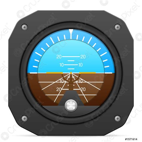 Flight Instrument Attitude Indicator Stock Vector 1571614 Crushpixel