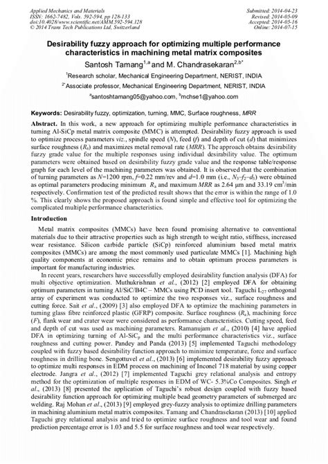 Desirability Fuzzy Approach For Optimizing Multiple Performance Characteristics In Machining