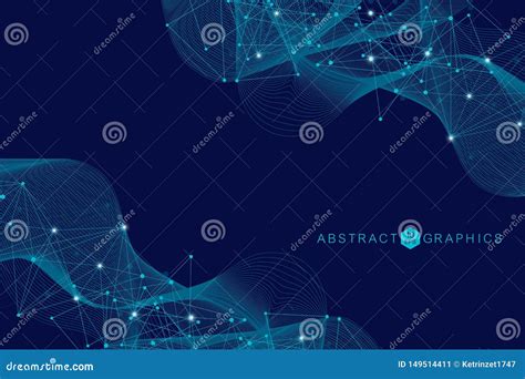 Big Data Visualization Background Modern Futuristic Virtual Abstract Background Stock Vector