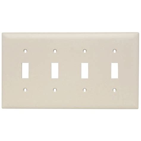Pass And Seymour Tp4 La 4 Gang 4 Toggle Wall Plate Light Almond