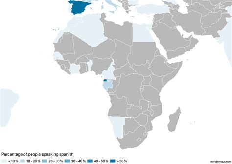 Map Of Africa With The Percentage Of People Speaking Spanish How To