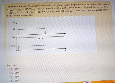 Solved Switches Are Shown Below The Parameters Are As Follows Vcc 200v The Waveforms Of A