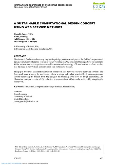 Pdf A Sustainable Computational Design Concept Using Web Service Methods