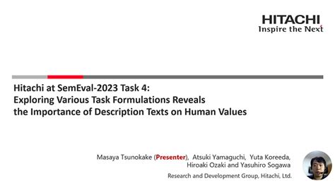 Underline Hitachi At Semeval 2023 Task 4 Exploring Various Task Formulations Reveals The