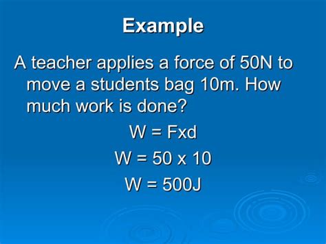 Work Science Lesson Ppt