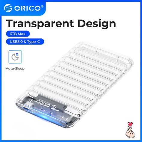 ORICO Transparent HDD Case SATA To USB Hard Drive Case External HDD Enclosure For HDD