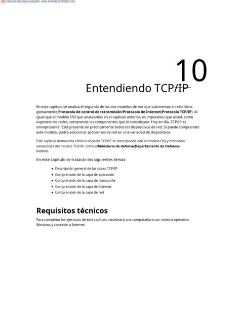 Cap 10 Networking Fundamentals De Gordon Davies Understanding Tcp Ip En Es Pdf Protocolo