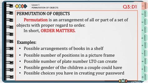 G10m Q3 L1 Permutation Of Objects Grade 10 Pptx