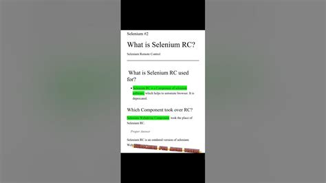 What Is Selenium Rc Selenium Webdriver Tutorial For Beginners In Tamil Shorts