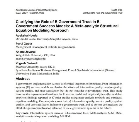 Prof Dr Parul Gupta On Linkedin Glad To Share Our Next Publication On E Government Research