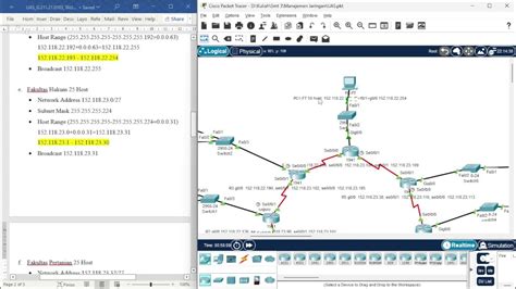 Subnetting Vlsm Di Implementasikan Ke Cisco Packet Tracer Youtube