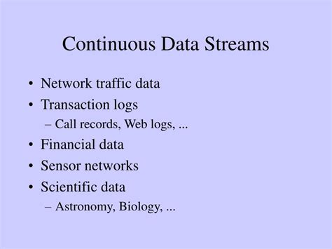 ppt characterizing memory requirements for queries over continuous data streams powerpoint