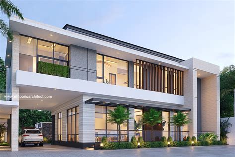 Desain Tampak Belakang 2 Kantor Modern 2 Lantai Pt Akji Di Yogyakarta 22155