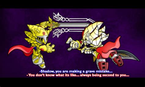 Excalibur Sonic Vs Excalibur Shadow By Dredgeth On Deviantart