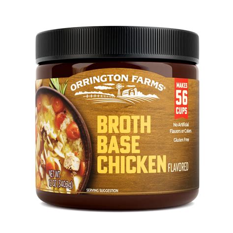 Orrington Farms Chicken Flavored Tma3 Broth Base And Seasoning Ready To