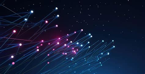 Premium Ai Image Gradient Lines Connecting Abstract Dot Points