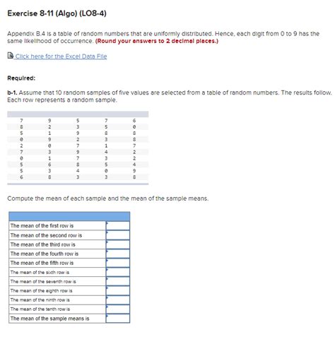 Solved Appendix B4 Is A Table Of Random Numbers That Are