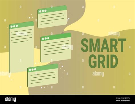 Hand Writing Sign Smart Grid Business Idea Includes Of Operational And