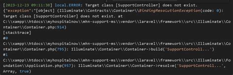 Laravel Error Target Class Controller Does Not Exist DevOps Support