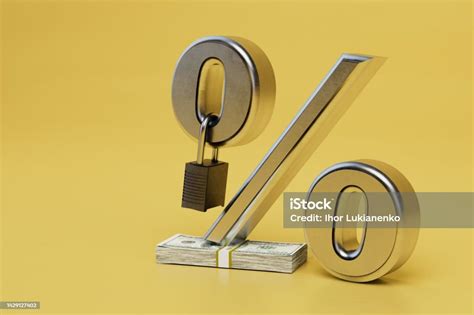 현금 예금에 대한 이자율 자물쇠와 종이 달러가있는 퍼센트 아이콘 3d 렌더링 0명에 대한 스톡 사진 및 기타 이미지 0명 가격 경제 Istock