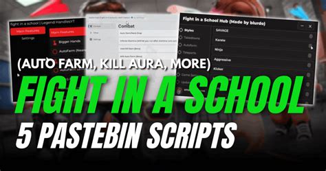 5 Fight In A School Roblox Script Pastebin Auto Farm Kill Aura More