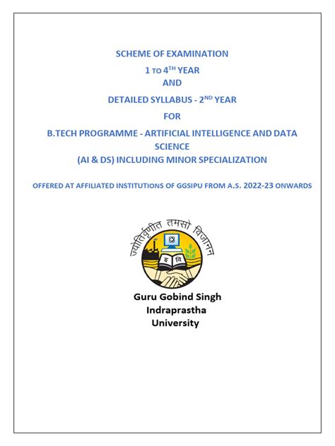 Ai Ds Scheme And Syllabus 28 Aug Pdf