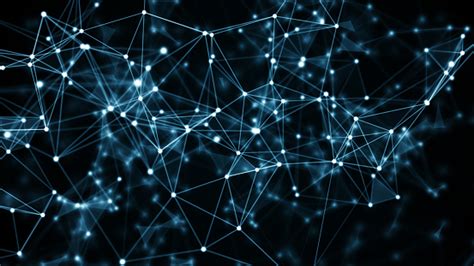 이동 하는 선과 점으로 추상 블루 기하학적 배경 3 차원 일러스트 레이 션 0명에 대한 스톡 사진 및 기타 이미지 0명