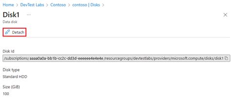 랩 Vm에 대한 데이터 디스크 연결 및 분리 Azure Devtest Labs Microsoft Learn