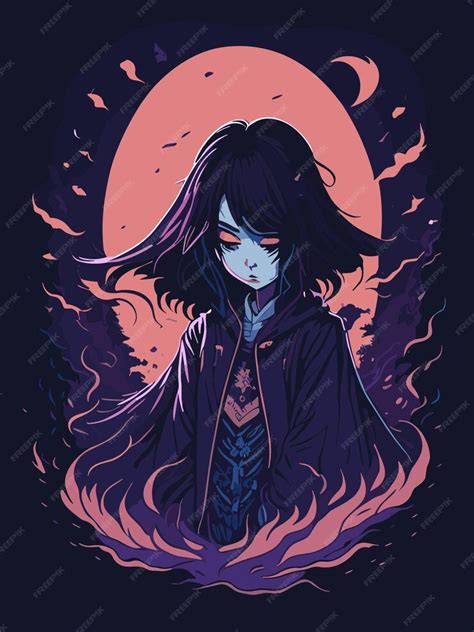 Premium Vector Scariest Ghost In Japanese Sadako Artwork Illustration