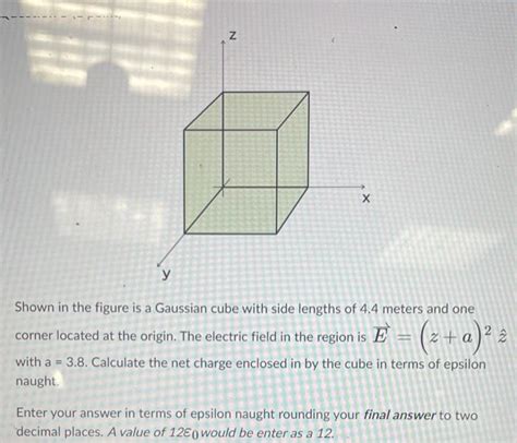 Solved Shown In The Figure Is A Gaussian Cube With Side