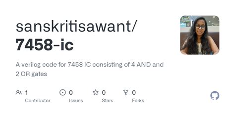 Github Sanskritisawant7458 Ic A Verilog Code For 7458 Ic Consisting