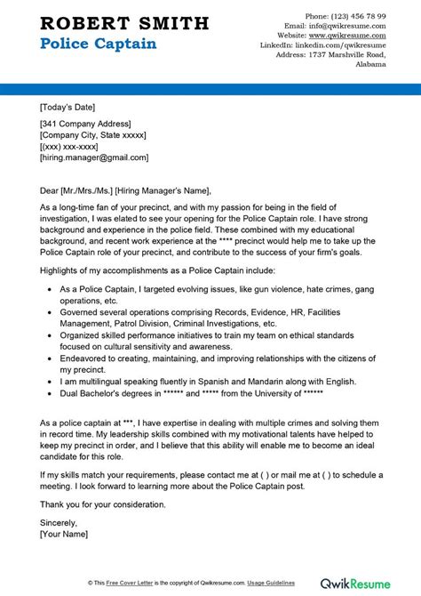 Air Force Officer Cover Letter Examples Qwikresume