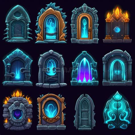 Design Door Portal Game Ai Generated Stock Image Image Of Building Light