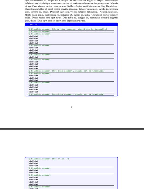 Listings Break Pattern Accounting For Comments In Tcolorbox Tex