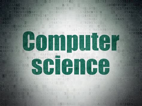Science Concept Computer Science On Digital Data Paper Background Stock Illustration