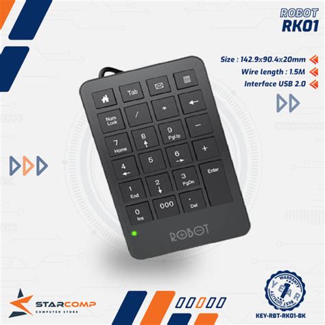 Jual ROBOT Keyboard Numpad Numeric Keypad Wired RK Angka Numerik RK Kab Banyumas