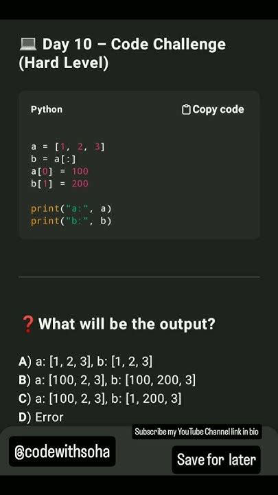 Day 10 Python Coding Challange Comments Your Answers 👇 Below