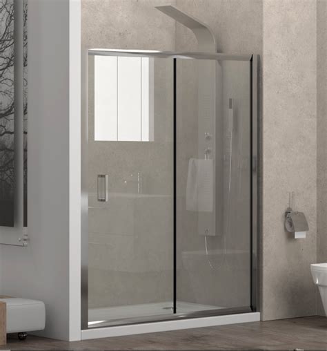 Karag Стъклен преграден параван прозрачно стъкло 5 5мм с хромиран профил и размери 110х180см