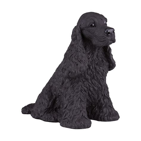 American Cocker Spaniel Urn Black Resin Figurine Inc