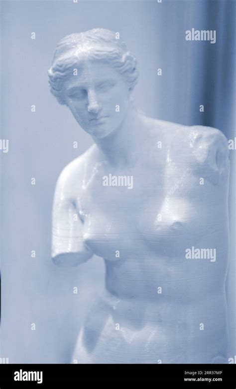 art object printed on 3d printer prototype of an ancient greek statue