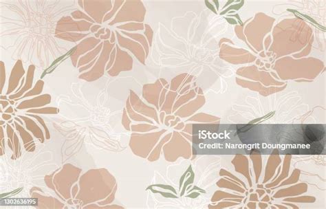 벽 장식 엽서 또는 브로셔 커버 디자인에 대한 다른 모양과 현대 추상 잎 라인 아트 배경 벡터 일러스트 디자인 잎에 대한 스톡 벡터 아트 및 기타 이미지 Istock