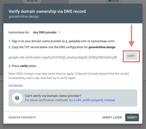 How To Verify Your Domain With Google Search Console Porkbun Knowledge Base